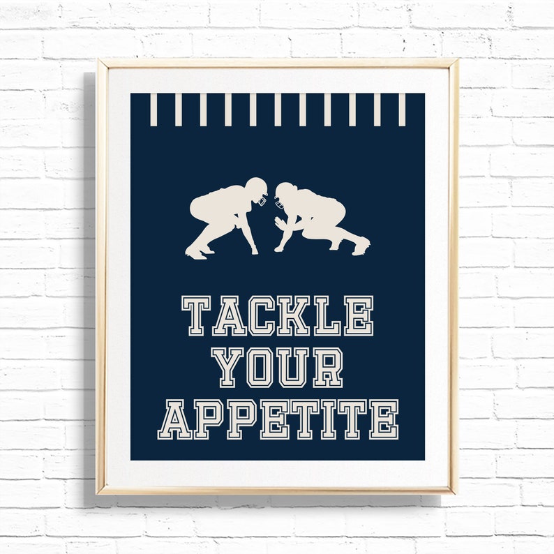 Football Food Sign Printable Tackle Your Appetite Birthday - Etsy