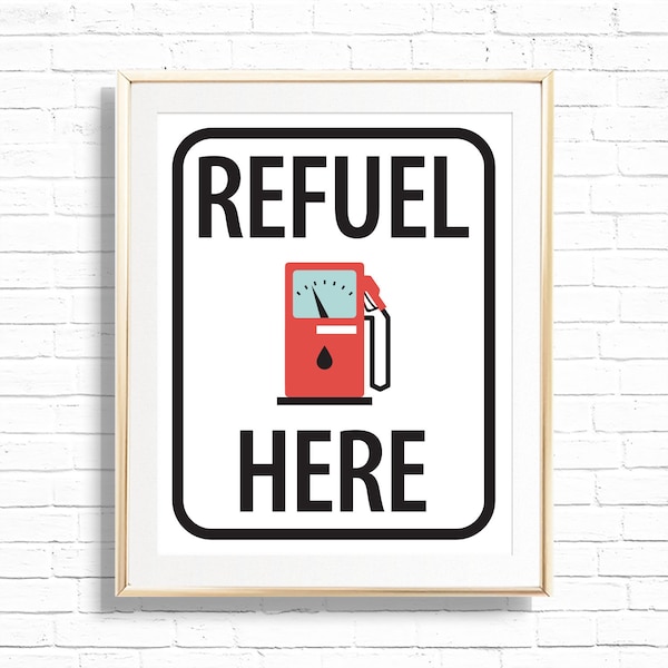 Refuel Here Sign - Etsy