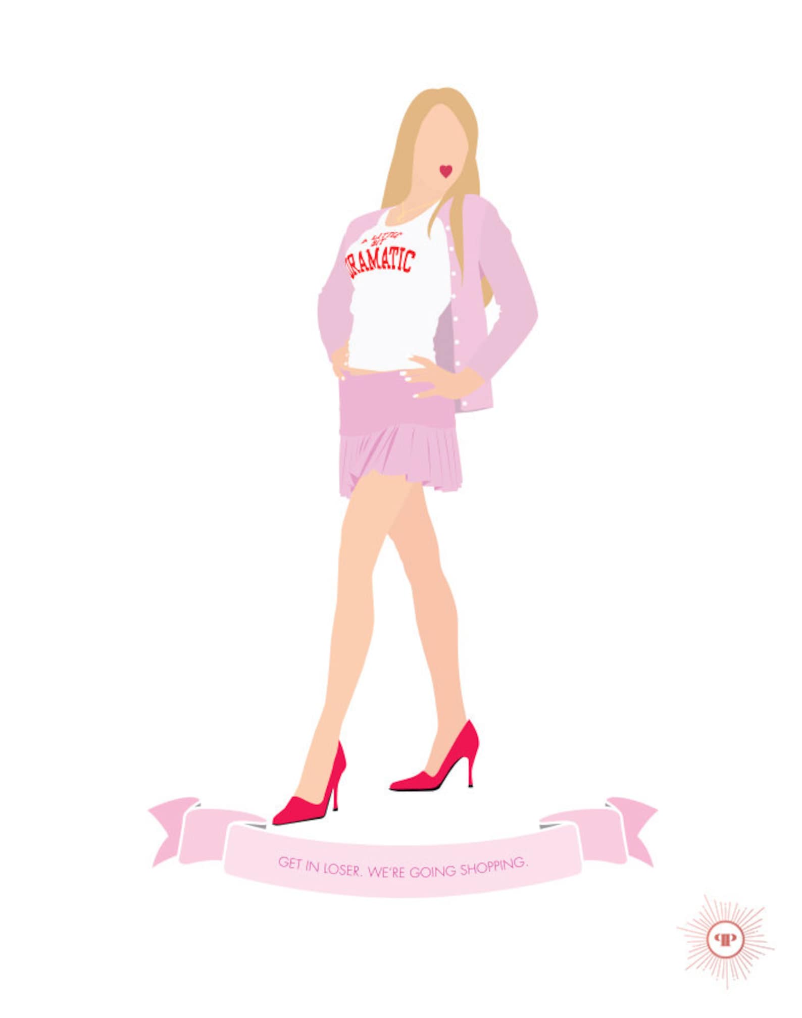 Regina George Print Mean Girls Fashion Illustration Wall Art | Etsy