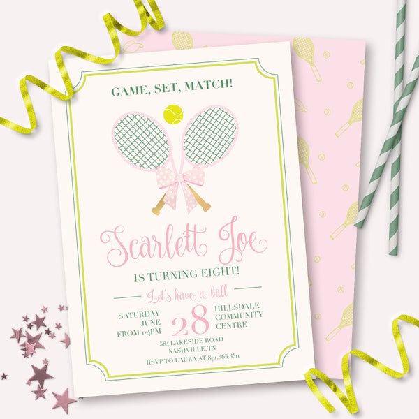 Preppy Birthday Party Invitation - Etsy