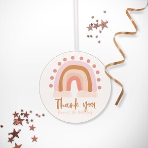 Boho Rainbow Birthday Party Favor Tags Printable Gift Tags Personalized ...