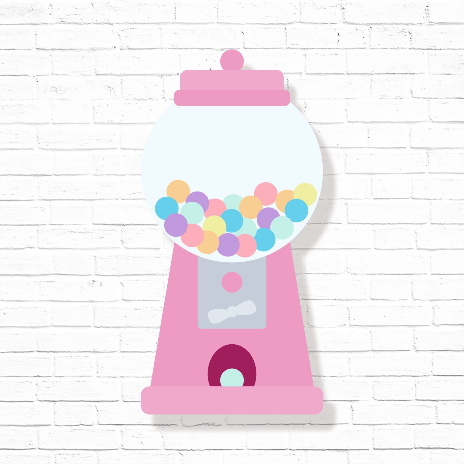 Pink Bubble Gum Machine Clip Art