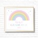 First Day of School Sign - Printable Pastel & Iridescent Rainbow ...