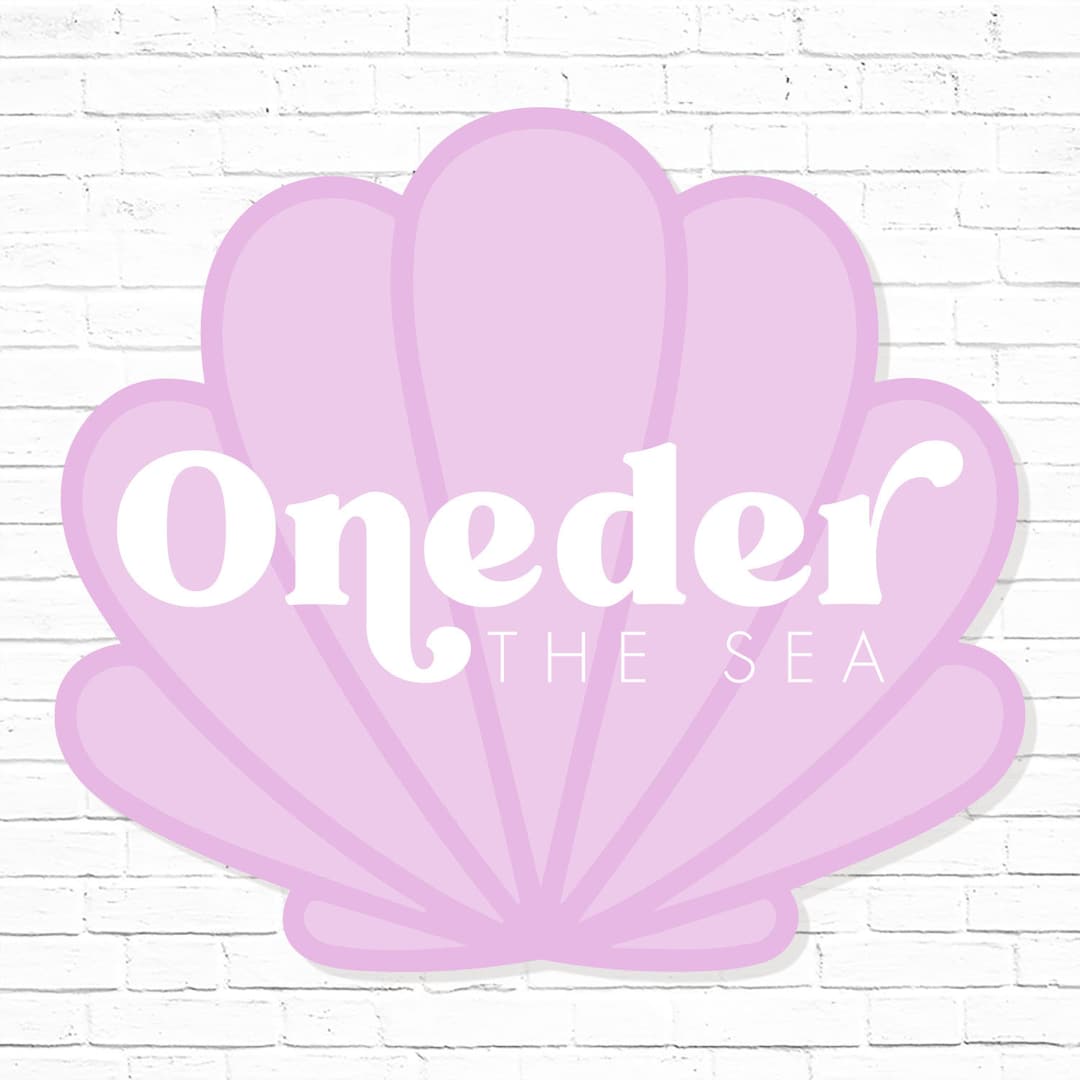 Oneder the Sea Sign - Printable Purple Boho Seashell 1st Birthday Party ...