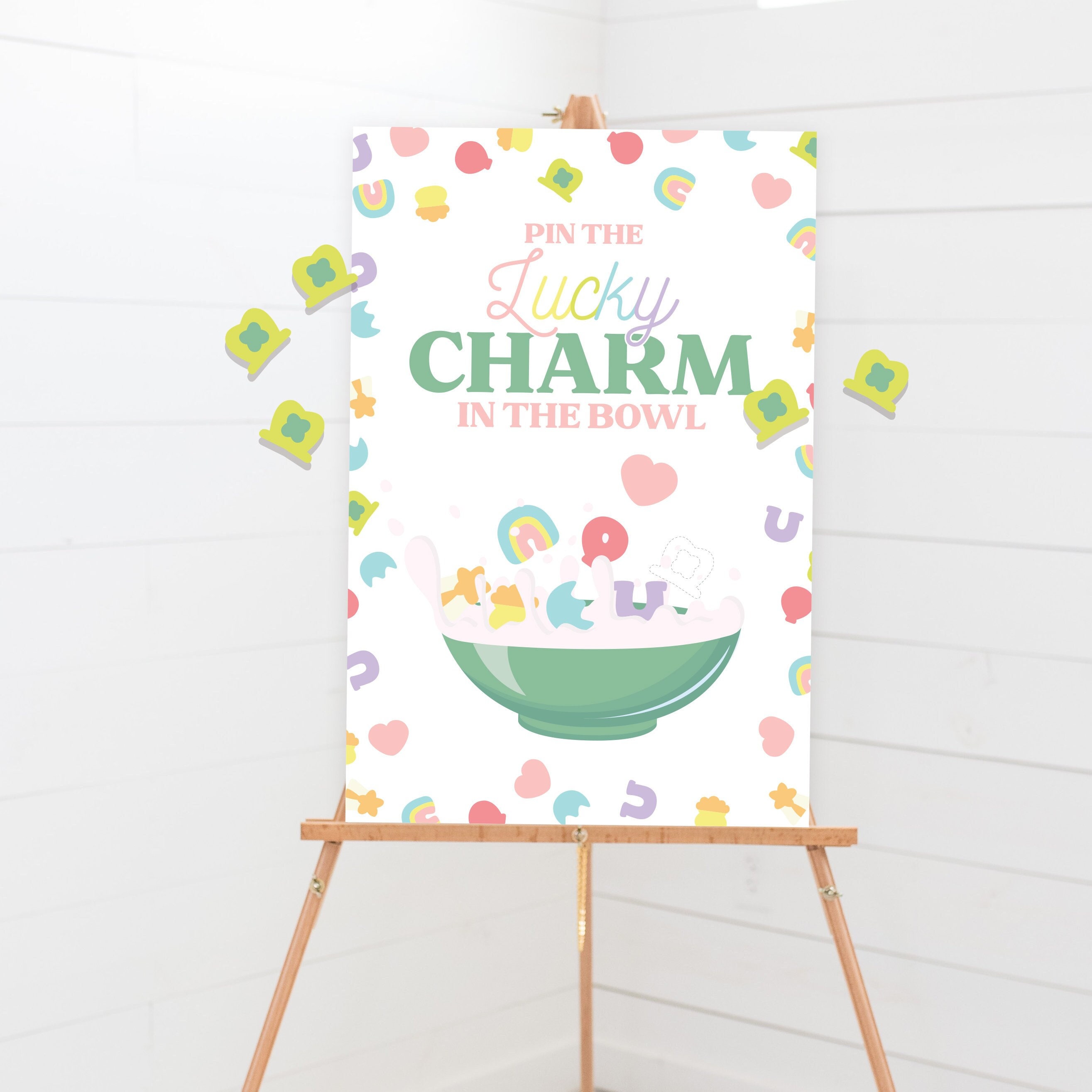 Pin the Tail Game - Printable Lucky Charms Rainbow Marshmallow First ...