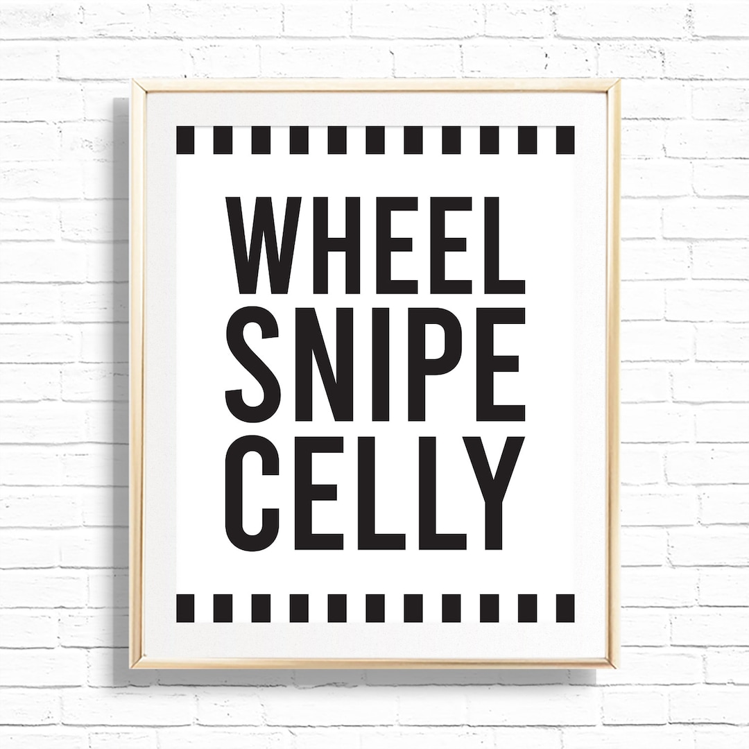Wheel Snipe Celly Sign - Printable Hockey 1st First Birthday Party ...