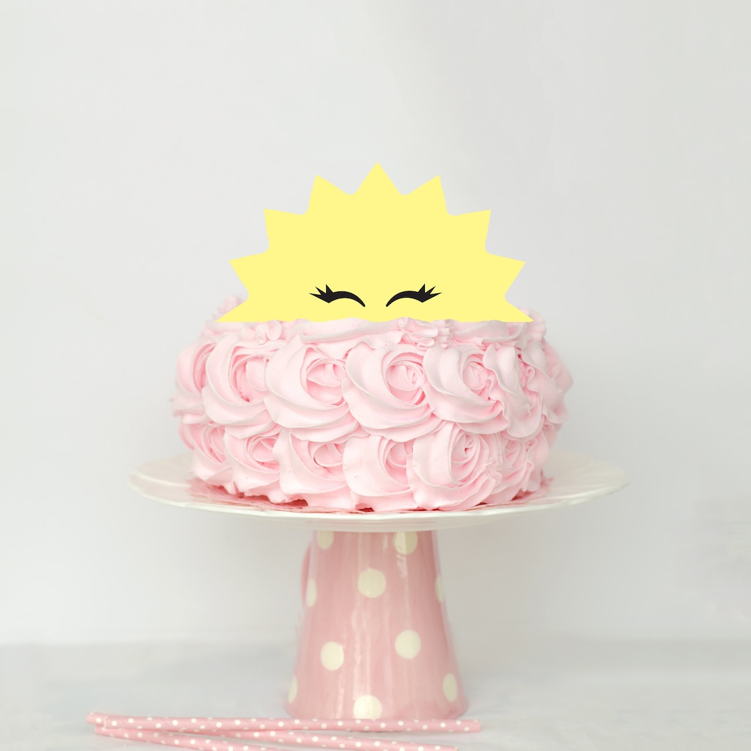 Sunshine Cake Topper - Printable Summer Sun Birthday Party Cake Banner ...