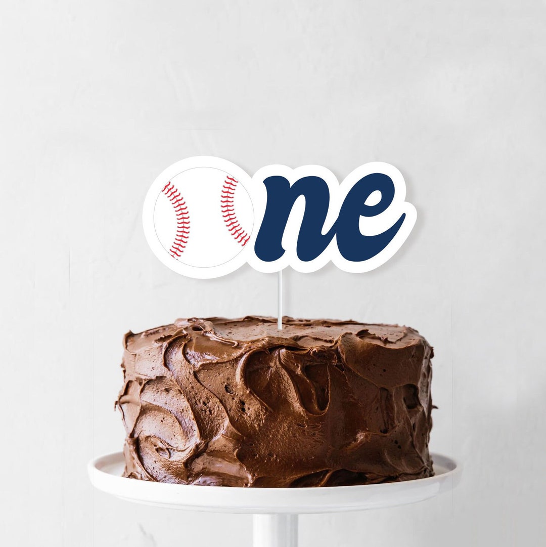 Baseball Cake Topper - Printable Sports Team ONE First Birthday Cake ...