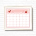 Strawberry Calendar - Printable Open Monthly Desk to Do Planner ...