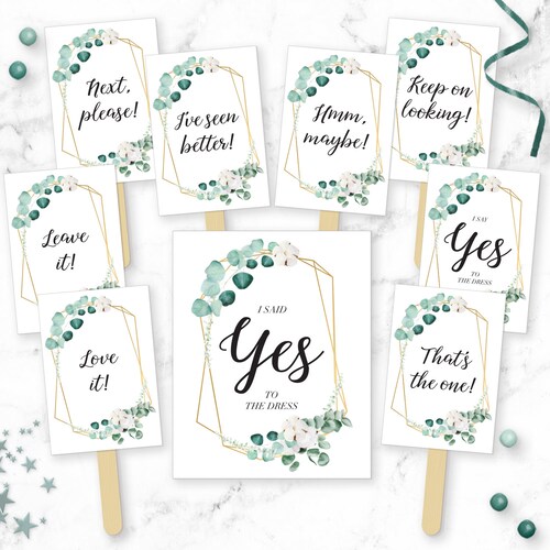 Say Yes to the Dress Signs Printable Set I Said Yes to the - Etsy