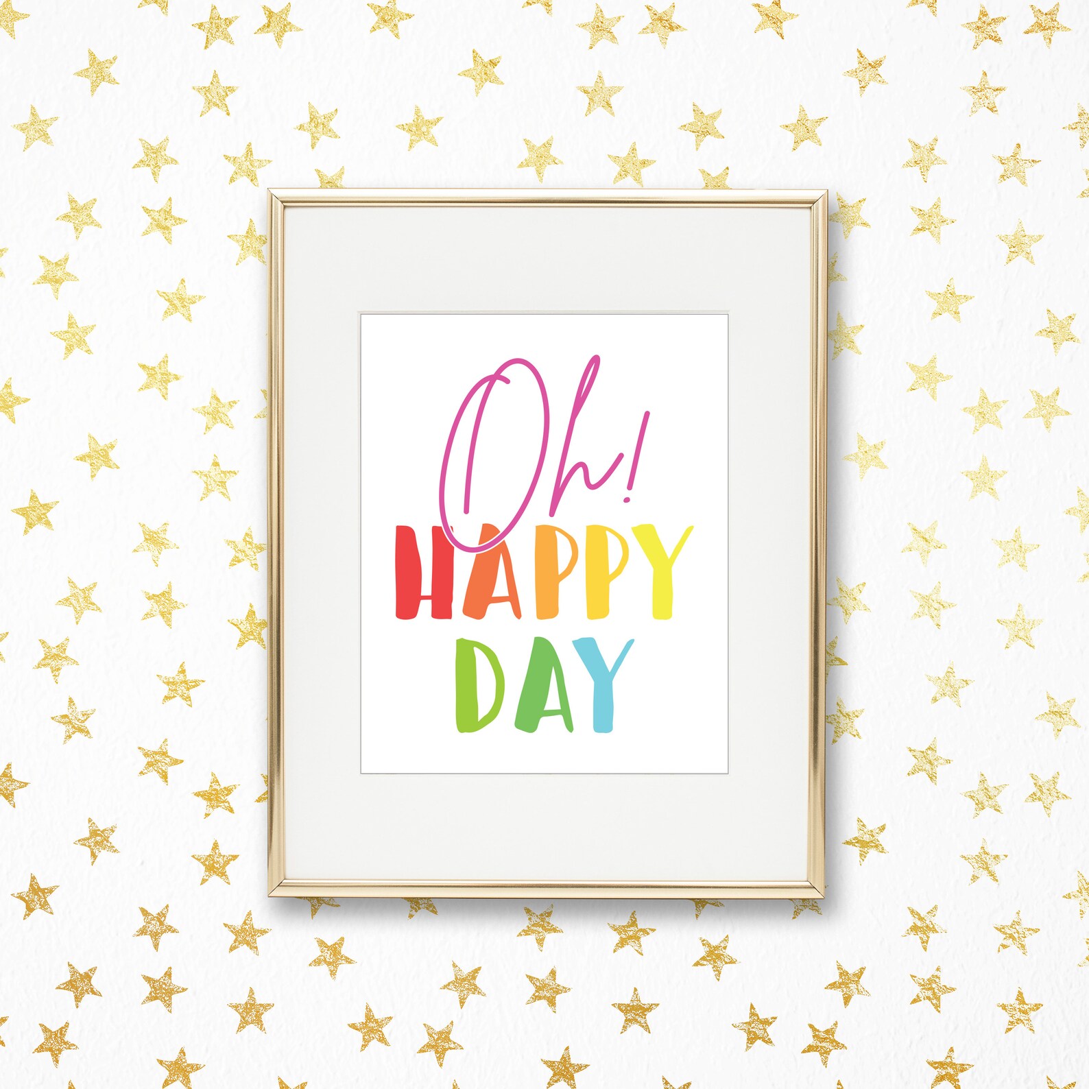 Oh Happy Day Bright Rainbow Playroom Art Print - Printable Homeschool ...