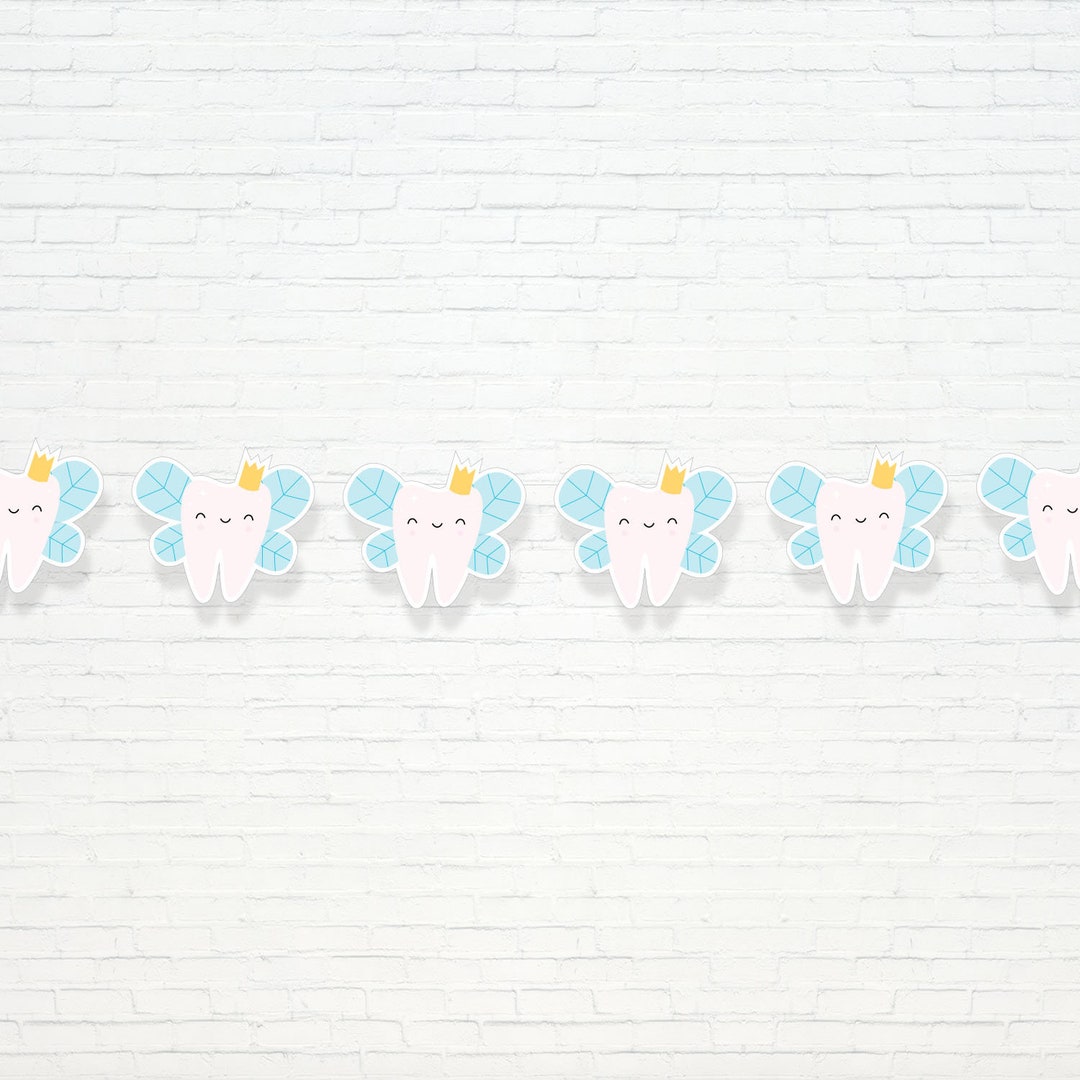 Tooth Fairy Banner - Printable First Tooth Celebration Garland - Going ...