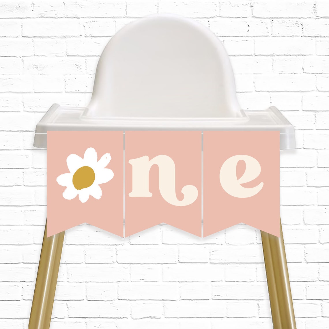 Daisy Highchair Banner Printable Boho Daisies ONE 1st - Etsy