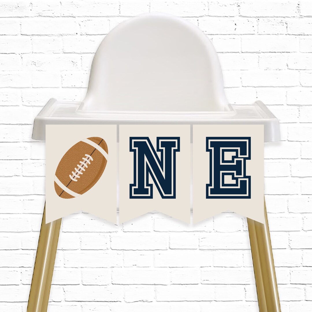 Football Highchair Banner - Printable First Year Down Touchdown 1st ...