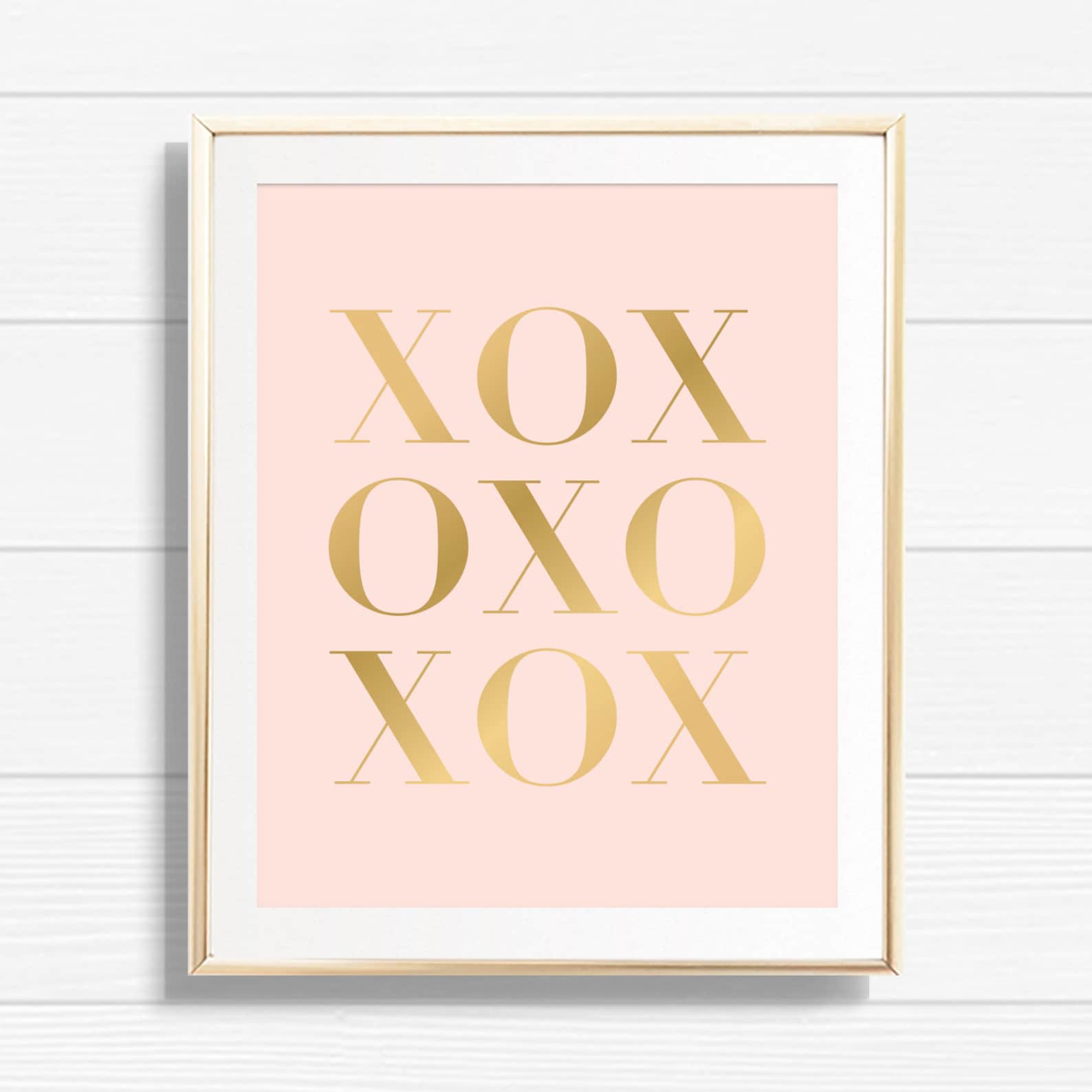 Pink XOX Art Print - Printable Hugs and Kisses Quote Beauty & Makeup ...