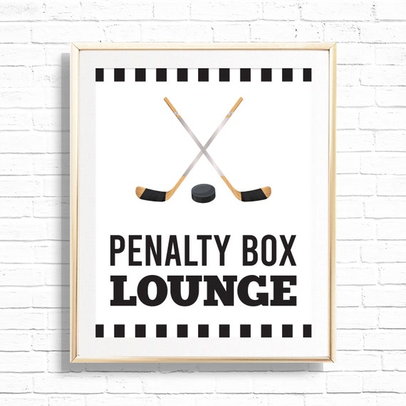Hockey Penalty Box Lounge Sign Printable the Great One First - Etsy