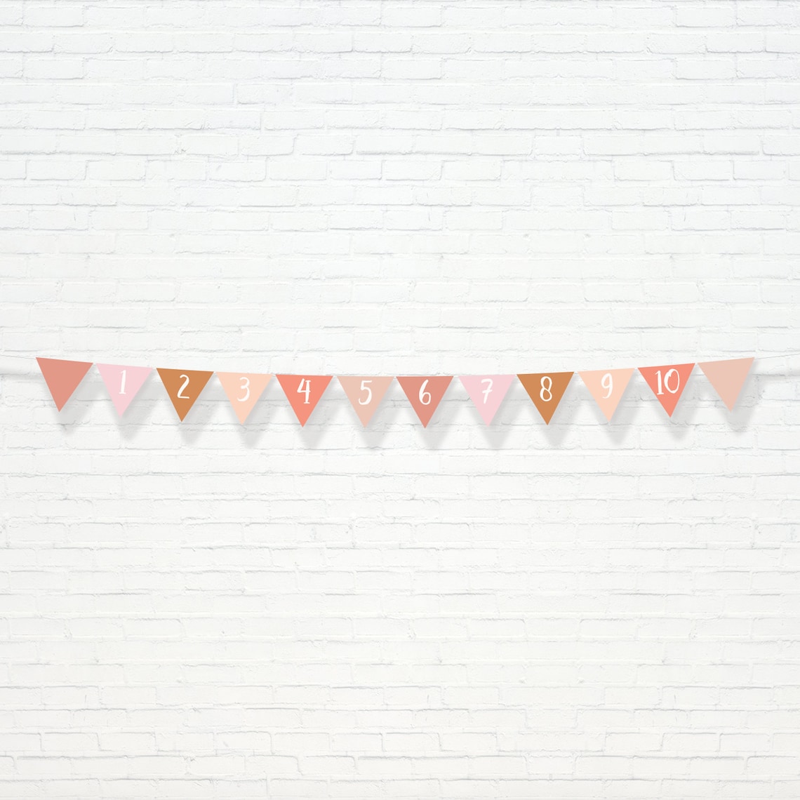 Boho Rainbow Banner Printable Bohemian 1-10 Counting Pennant - Etsy
