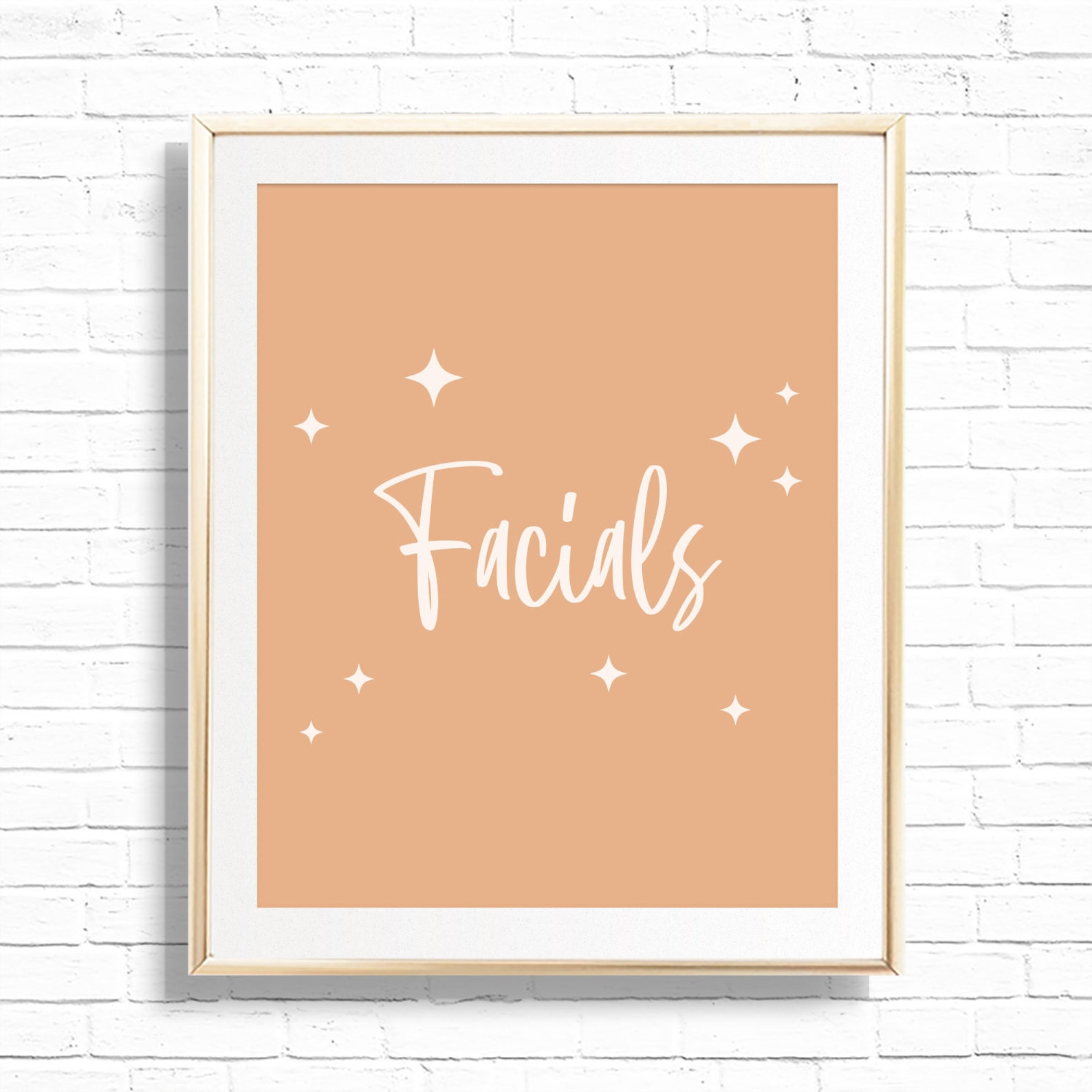 Facials Birthday Sign Printable Spa & Makeup Birthday Party - Etsy