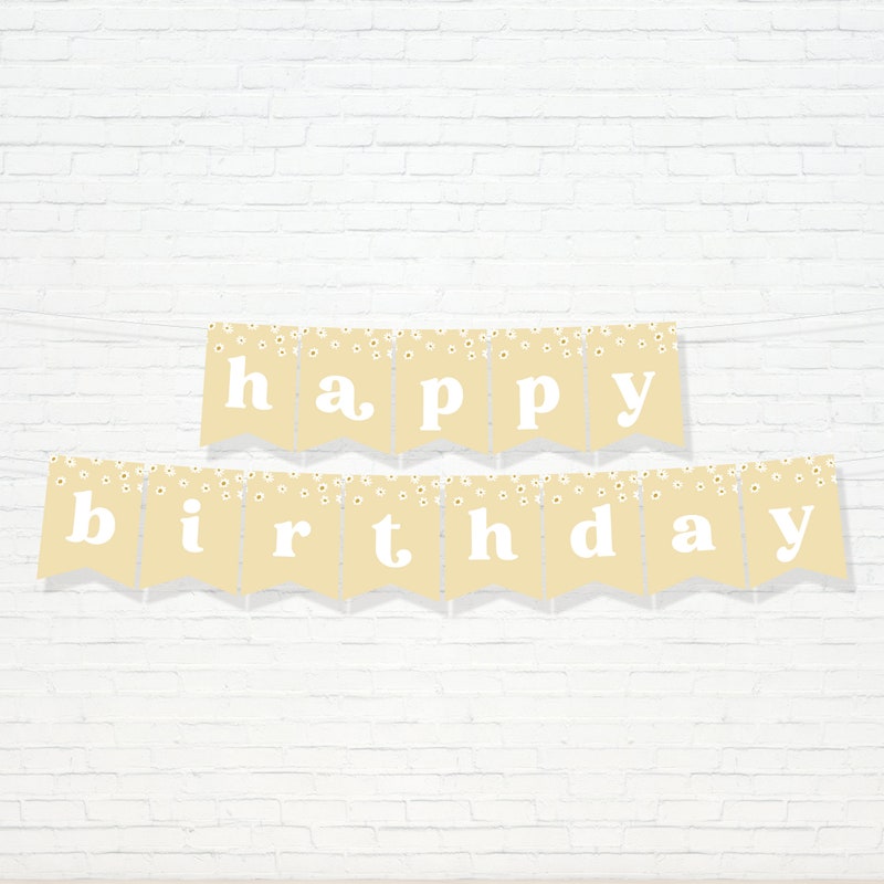 Happy Birthday Daisy Banner - Etsy