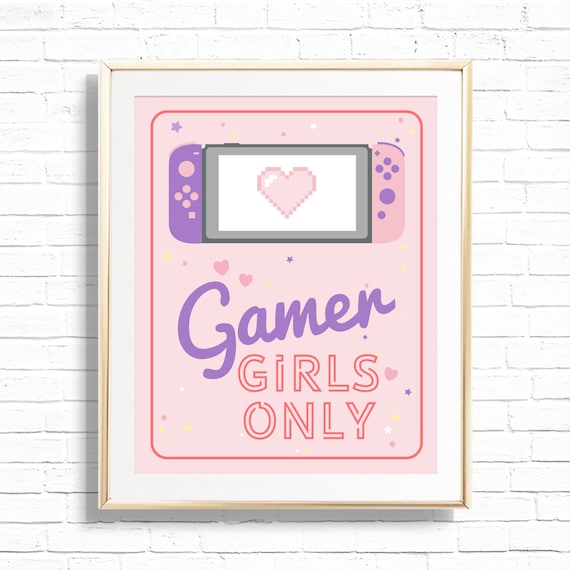 Gamer Girls Only Sign - Printable Girl Gamer Birthday Party Print ...