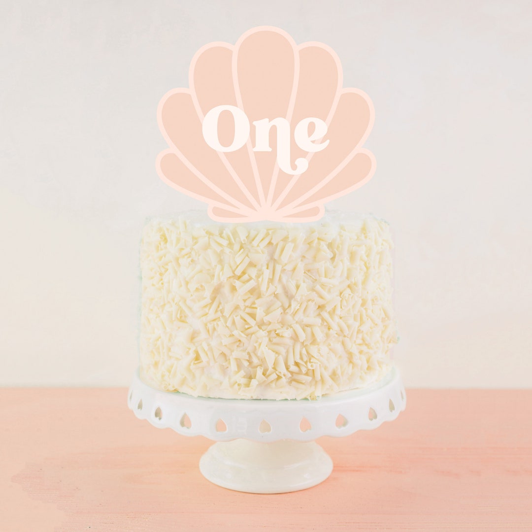 Seashell Cake Topper - Printable Boho Mermaid Sea Shell ONE Birthday ...