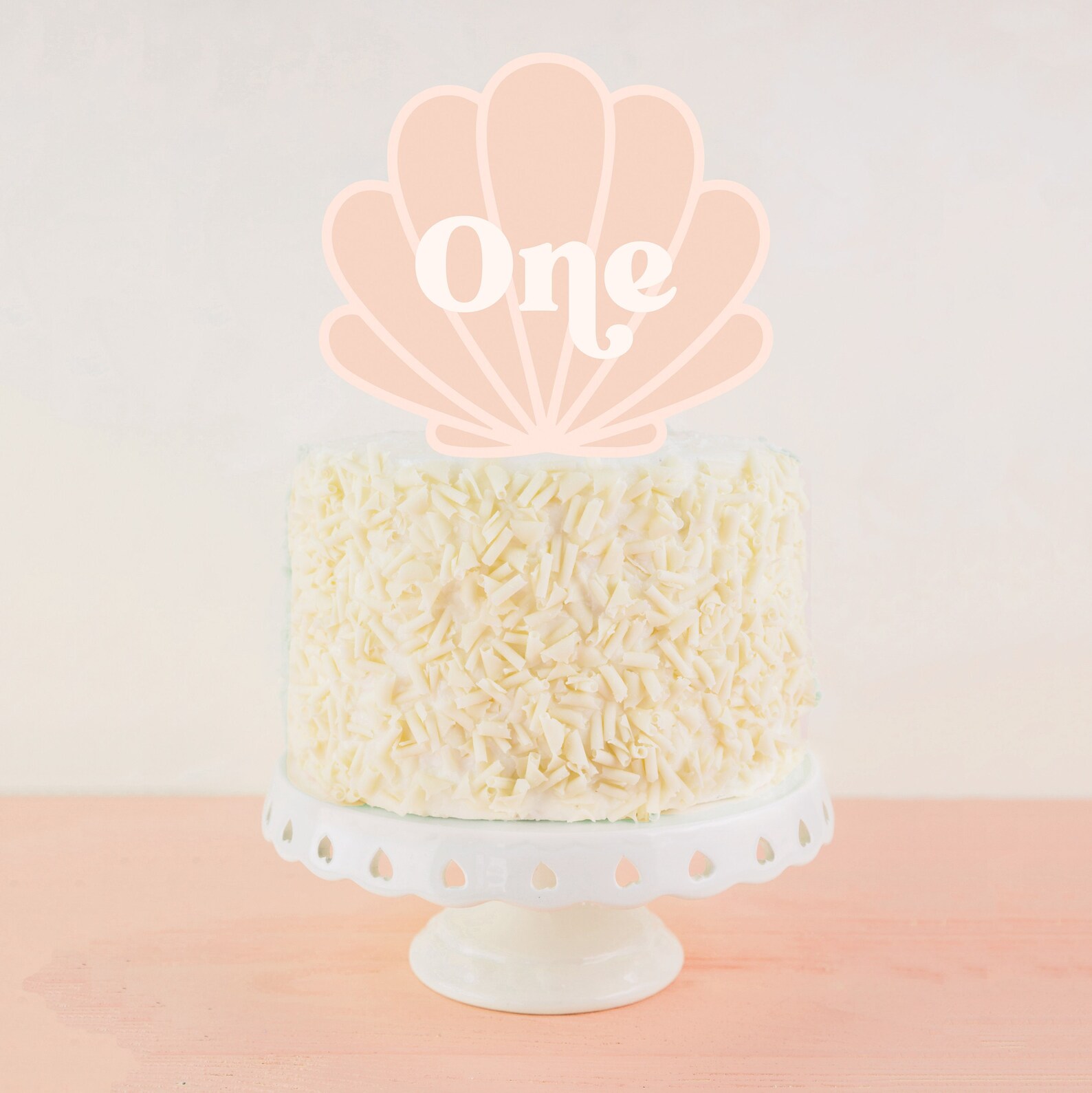 Seashell Cake Topper Printable Boho Mermaid Sea Shell ONE - Etsy