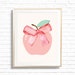 Pink Apple Print Printable Back to School Pink Apple With Bow Playroom ...
