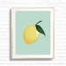 Lemon Citrus Kitchen Home Decor Art Print - Printable Lemon Fruit ...