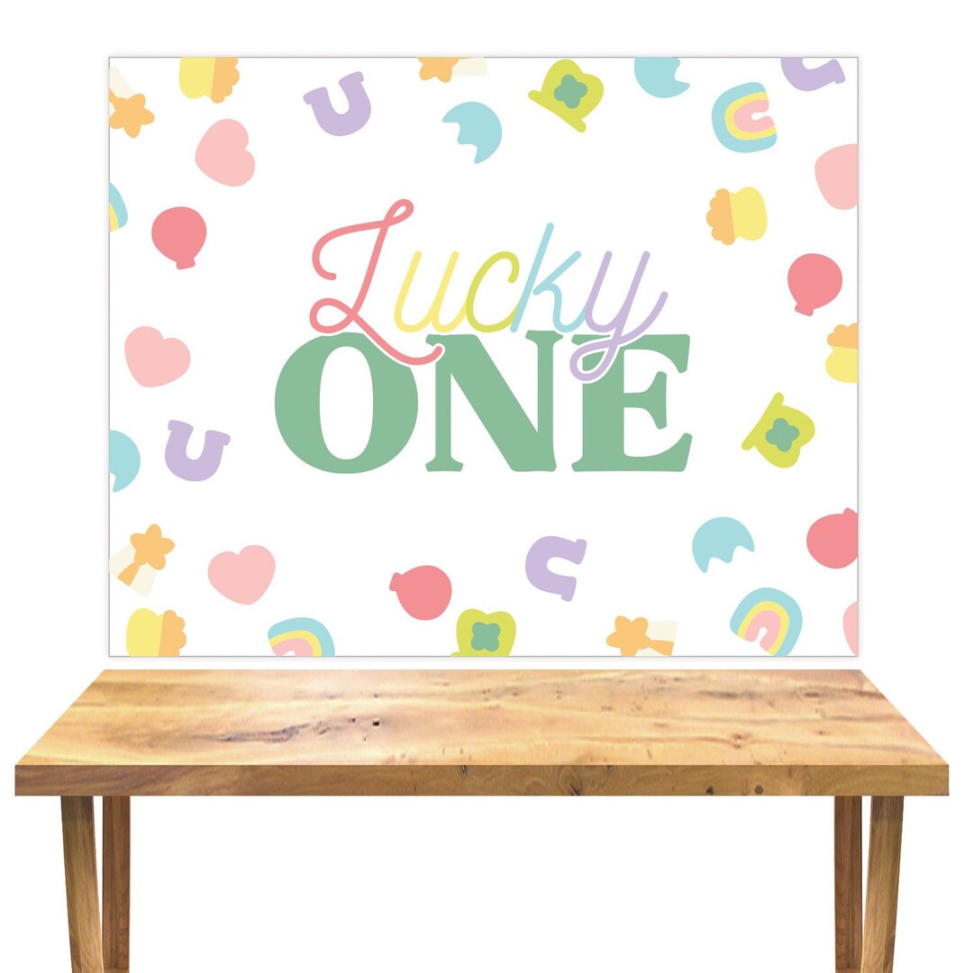 Lucky Charms Birthday Backdrop - St Patricks Day Birthday Banner ...