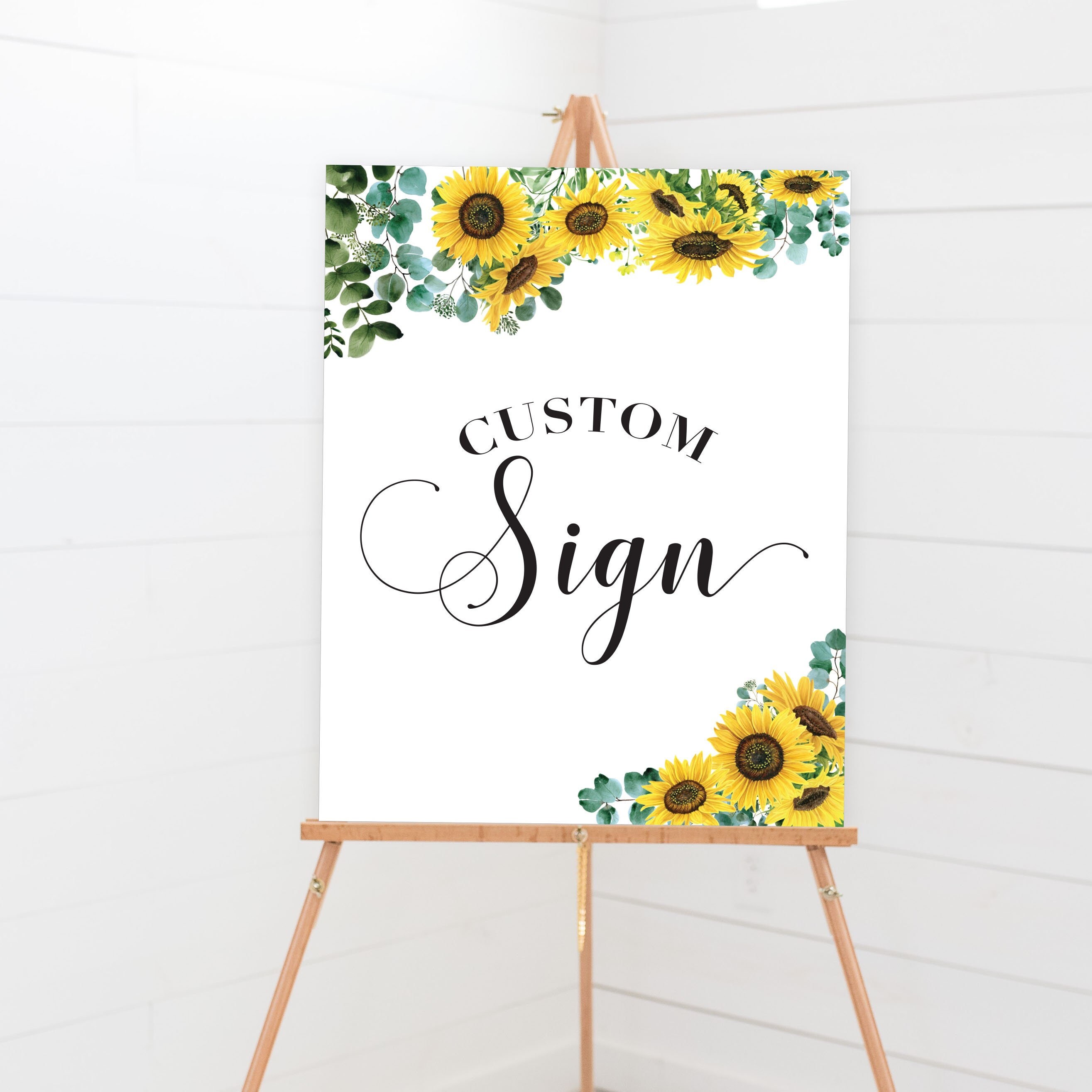 Sunflower Party Sign Printable Sunshine Sunflower Custom - Etsy