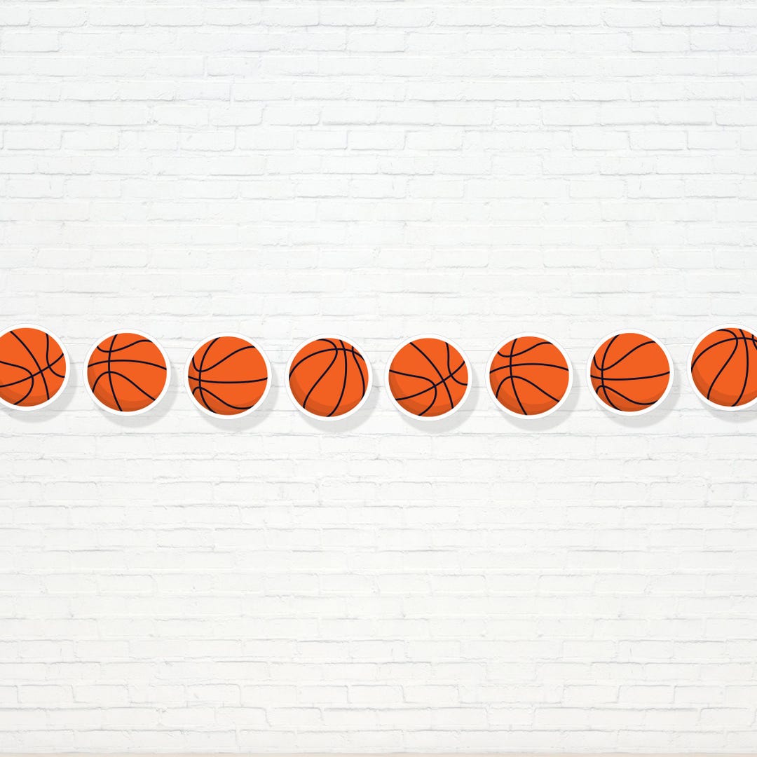 Basketball Garland - Printable Basketball Birthday Party Bunting Banner ...