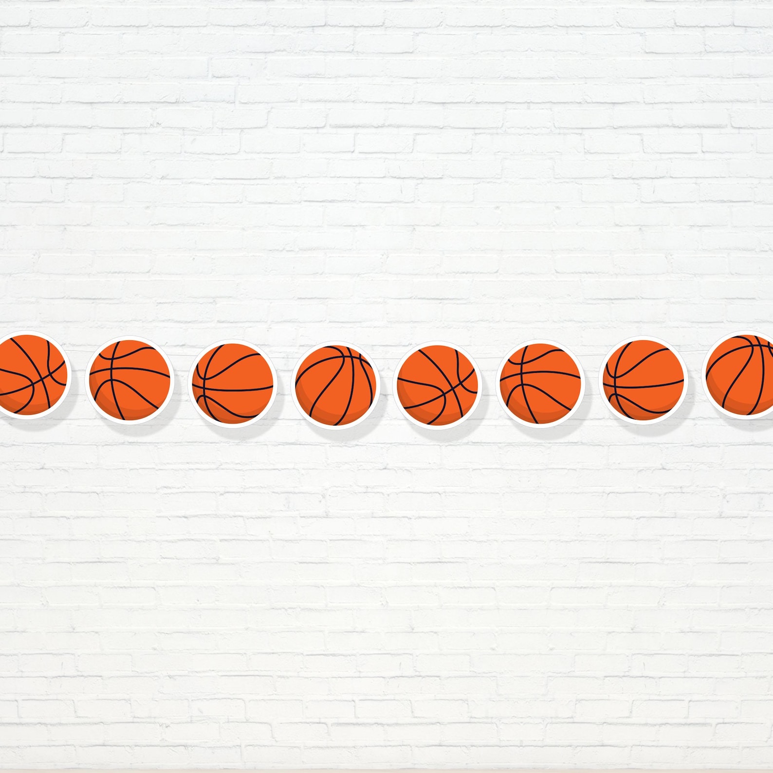Basketball Garland - Printable Basketball Birthday Party Bunting Banner ...