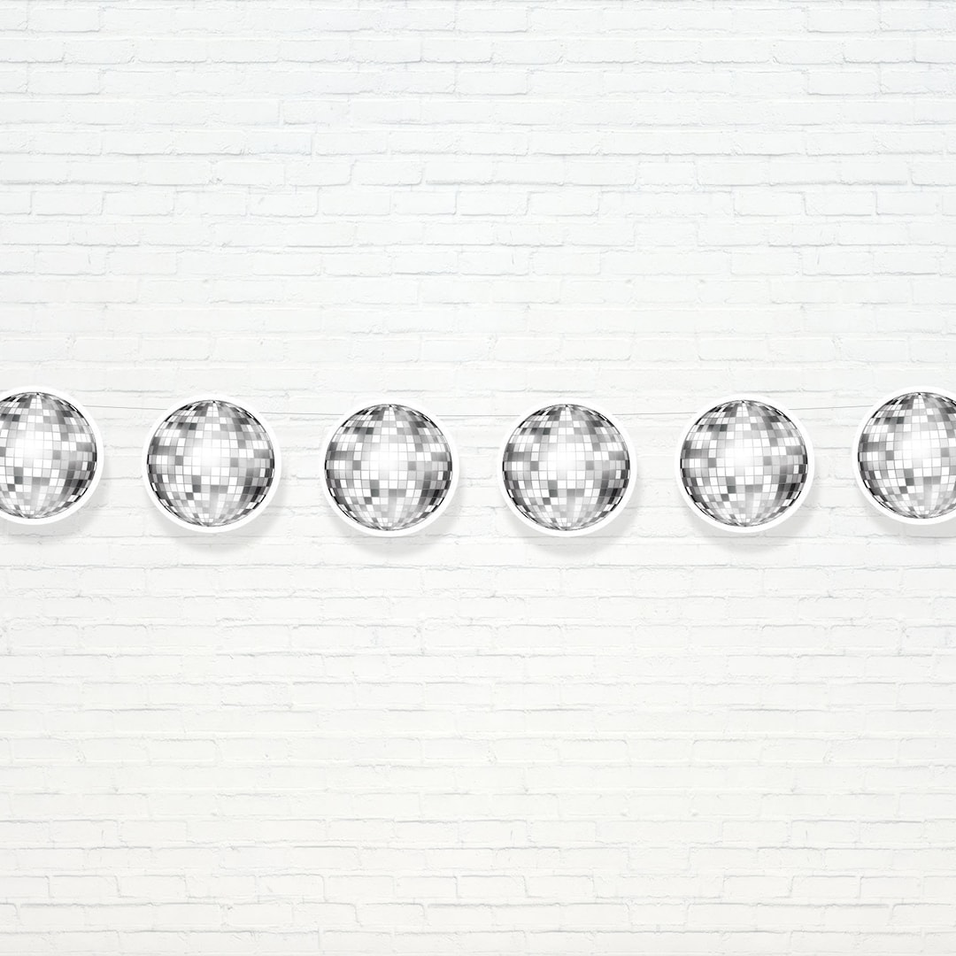 Disco Ball Banner - Printable Pink Disco Ball Cowboy Boot Birthday ...