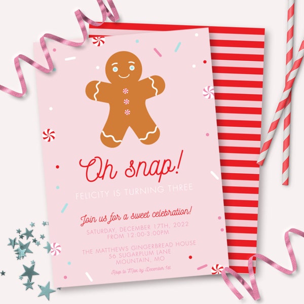 Gingerbread Invite - Etsy
