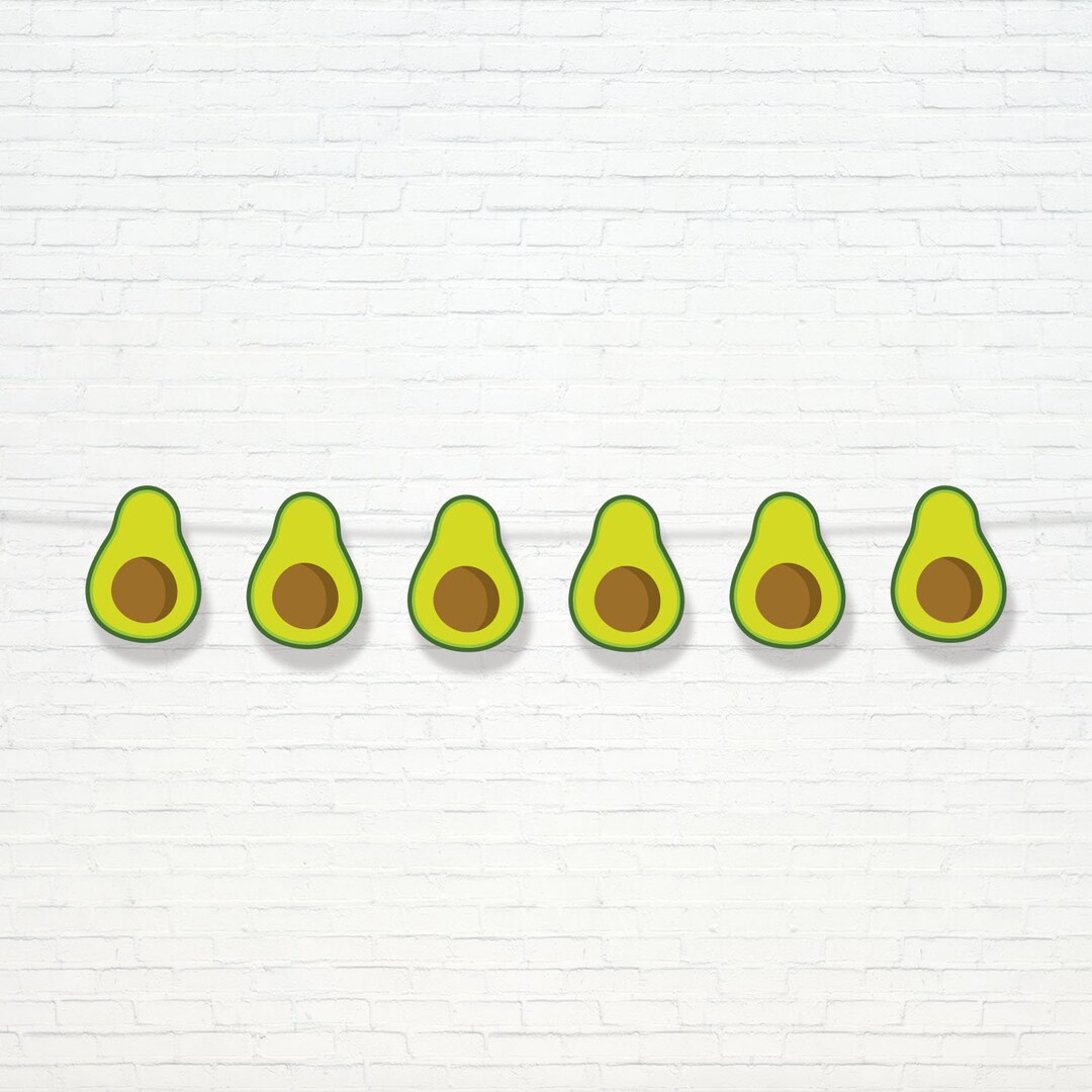 Avocado Garland - Printable First Fiesta Taco Bout a Party 1st Birthday ...