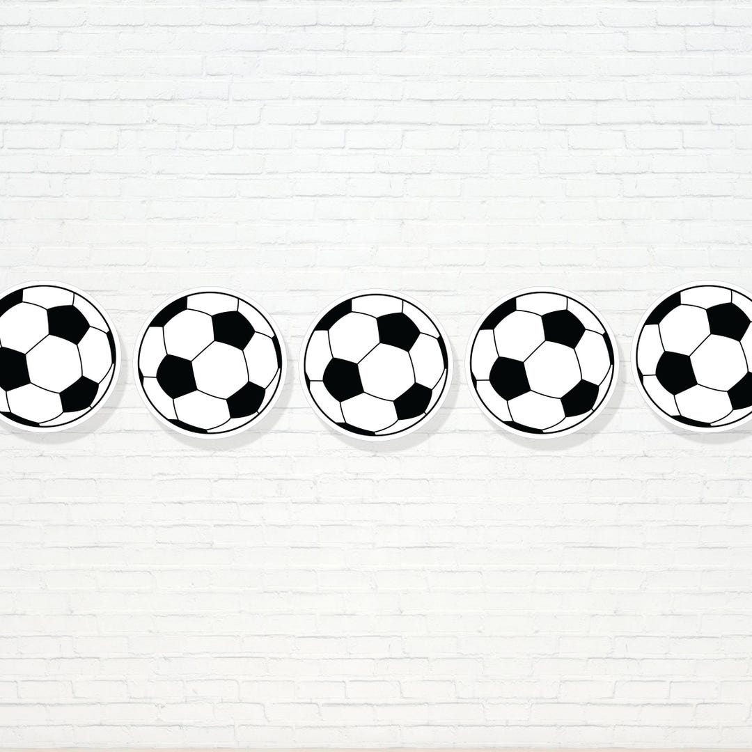 Soccer Ball Banner - Printable Promoted to First Kick Ball Sports Balls ...