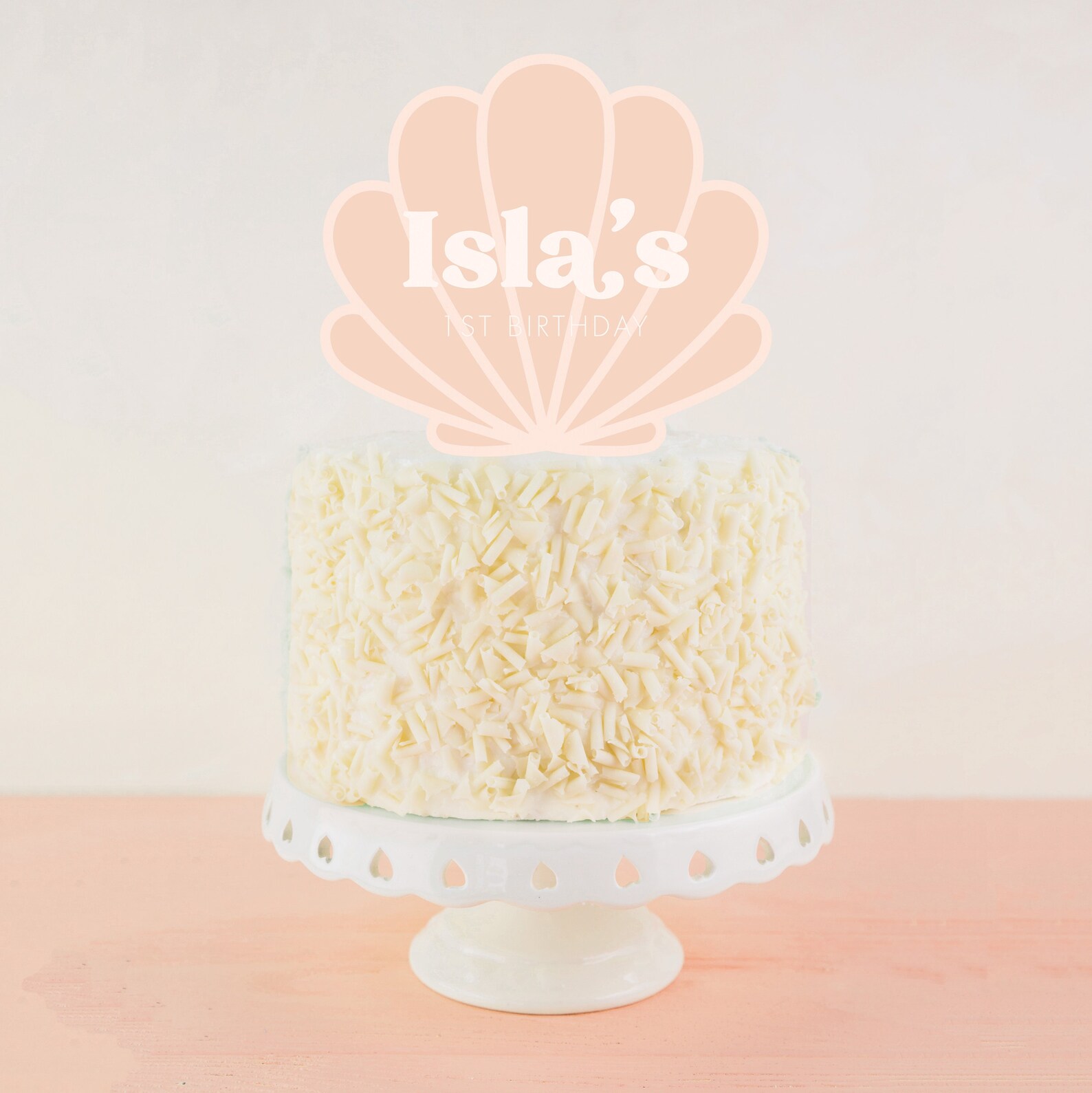 Seashell Cake Topper Printable Boho Shell 1st Birthday Party - Etsy