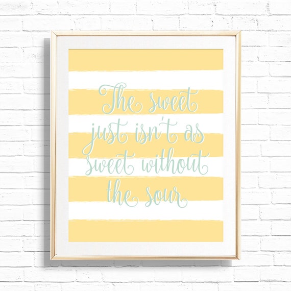 The Sweet Just Isn't as Sweet Without the Sour Lemon - Etsy