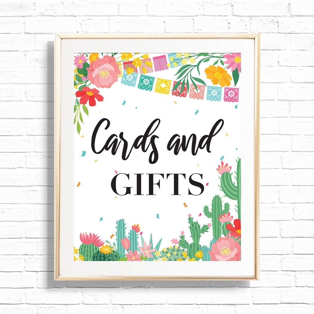 Fiesta Cards & Gifts Sign - Printable First Fiesta Taco 'bout A Party ...