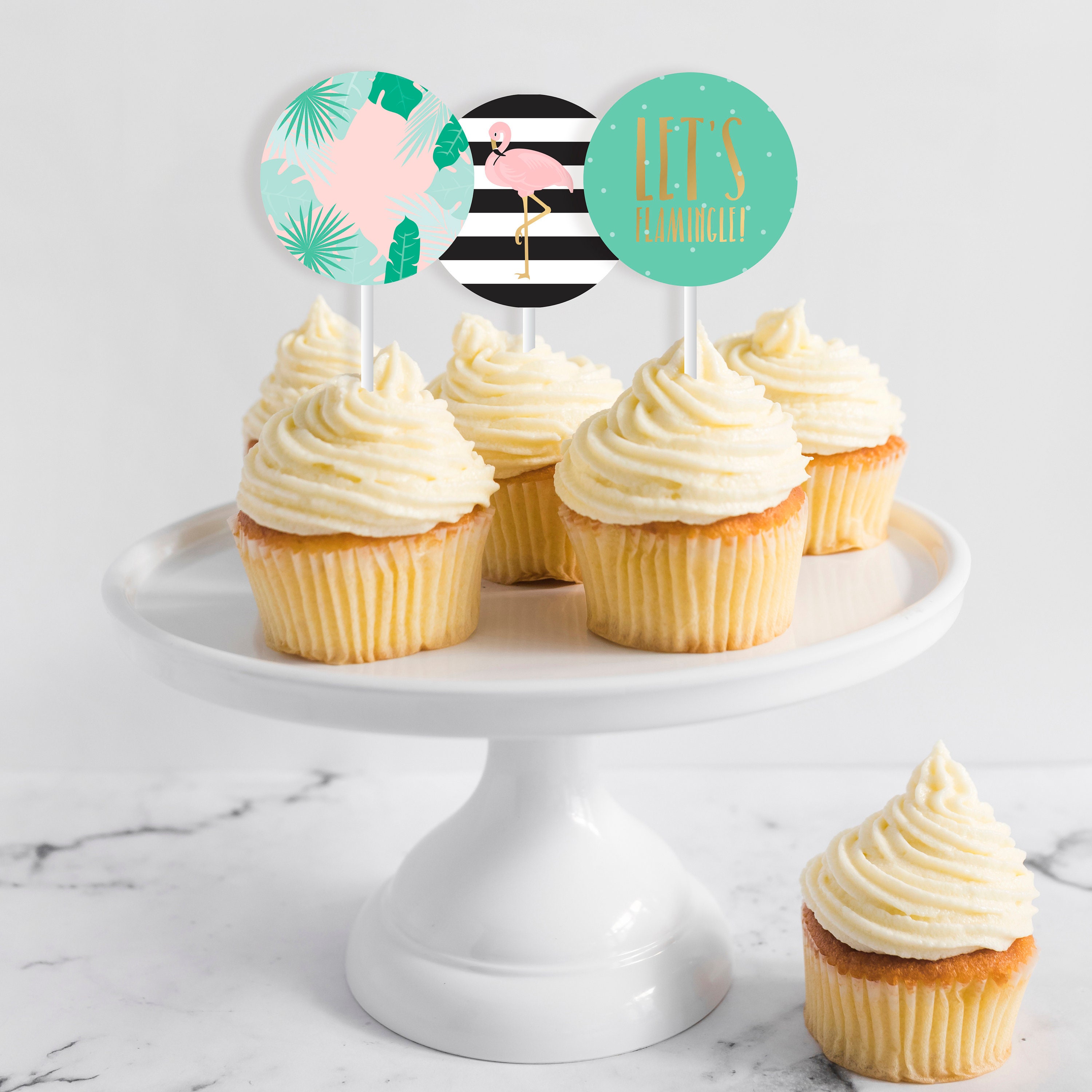 Party Décor Not Editable Cupcake Toppers 0017 Birthday Toppers Instant ...