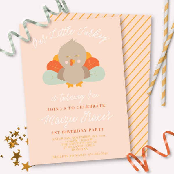 Fall Theme Birthday Invitation - Etsy Canada