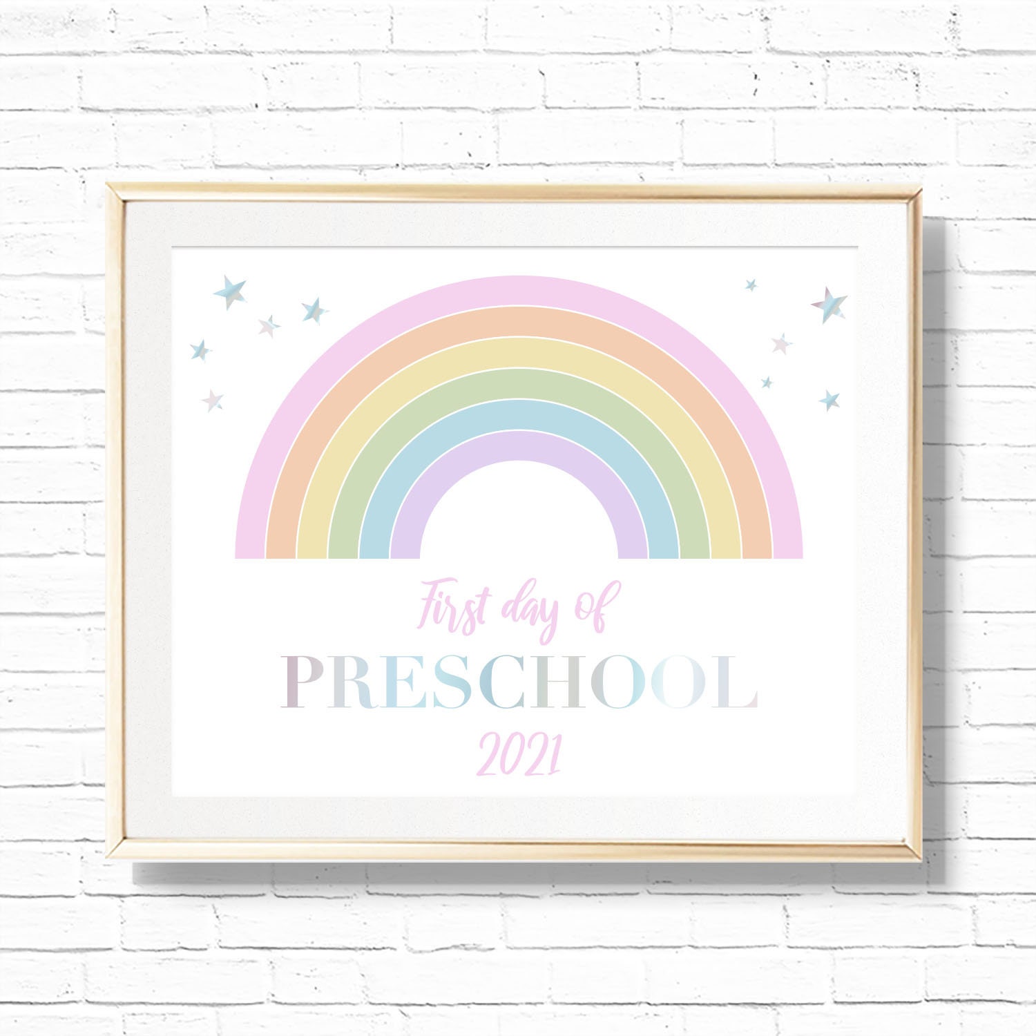 First Day of School Sign Printable Pastel & Iridescent - Etsy Canada