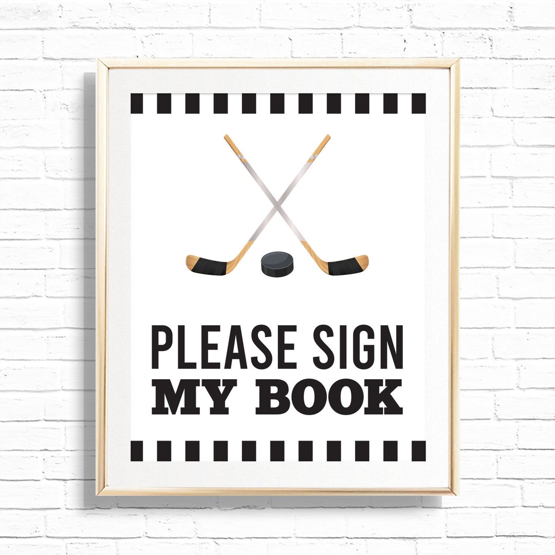 Hockey Book Sign - Printable the Great One First Birthday Party Book ...