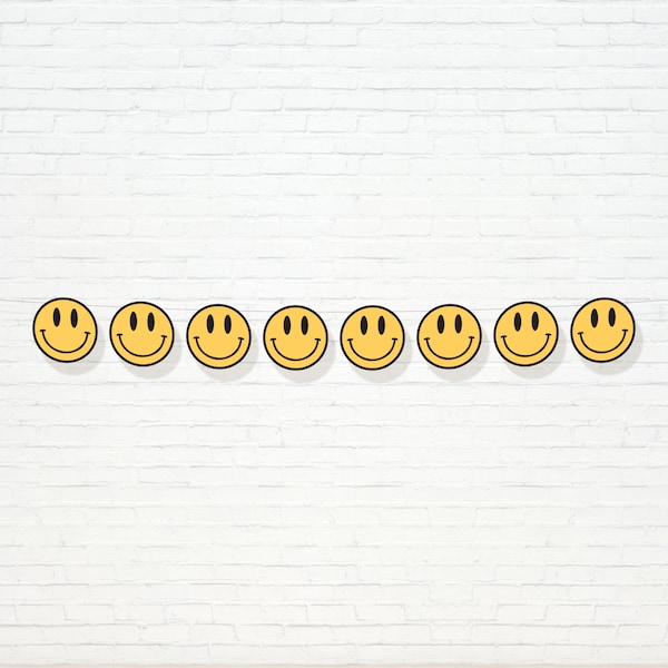 Smiley Face Garland - Etsy