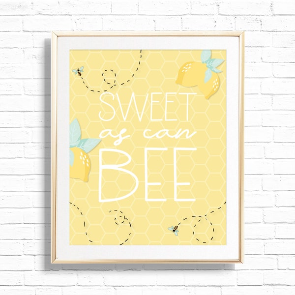Sweet as Can Bee Nursery Sign - Etsy