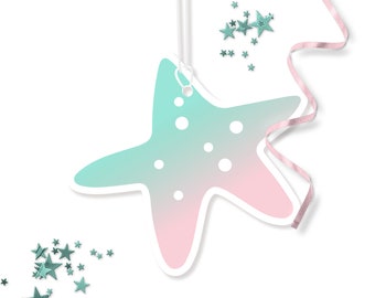 Printable Starfish Tags Mermaid Party Drink Tags - Etsy