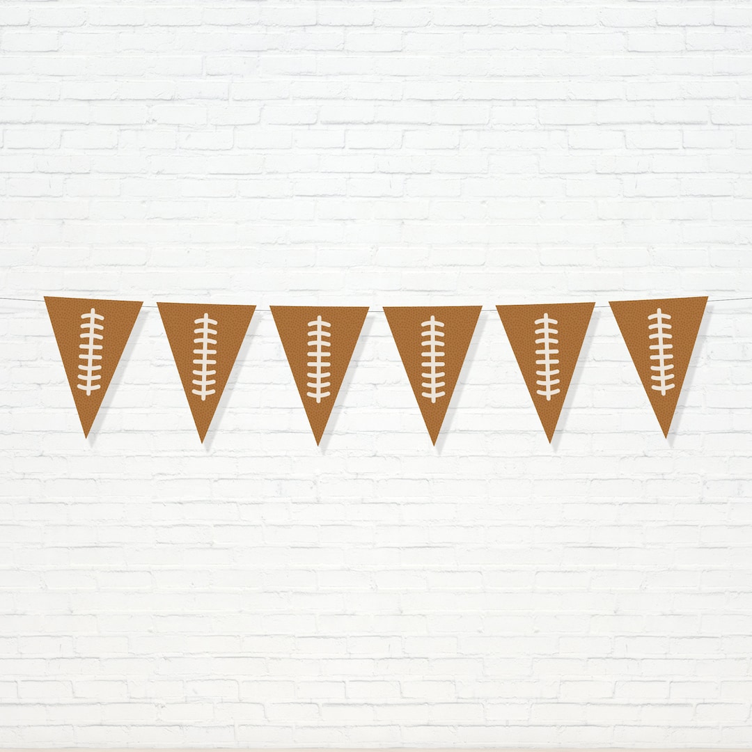 Football Pennant Banner - Printable First Year Down 1st Birthday Party ...
