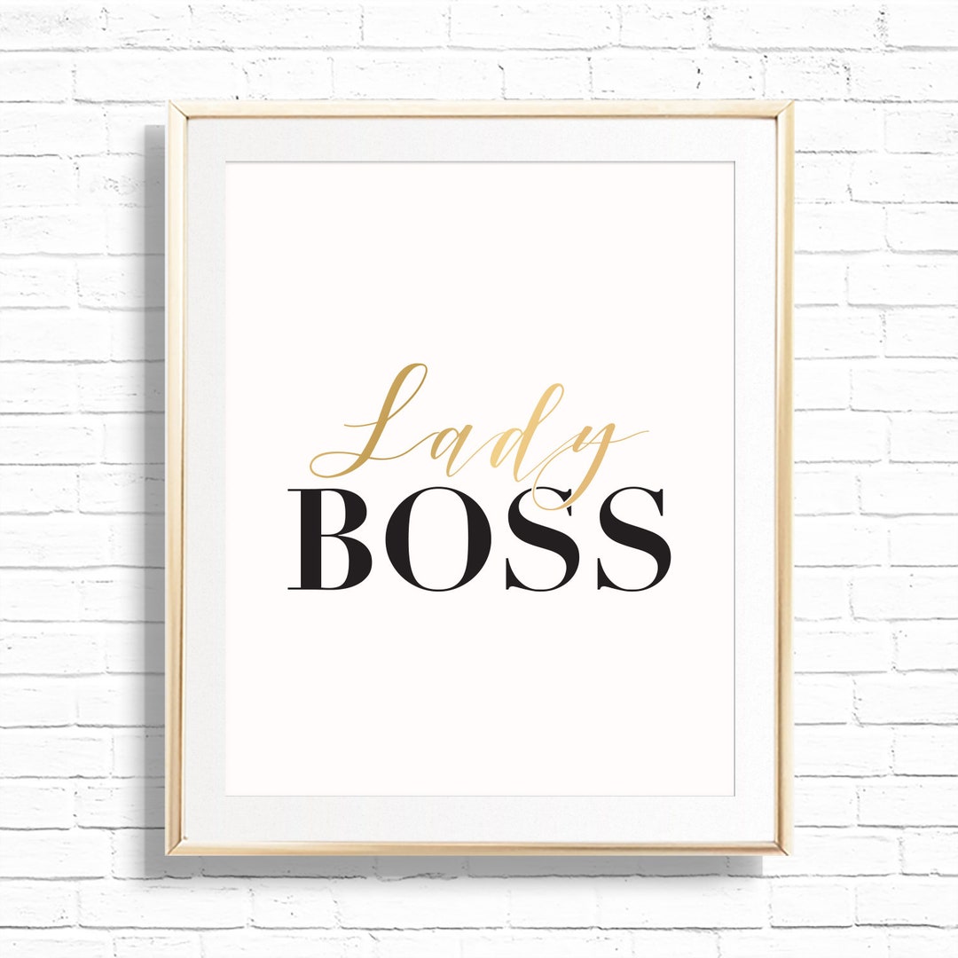 Lady Boss Chic Home Office Art Print - Printable 8x10 Girl Boss Wall ...