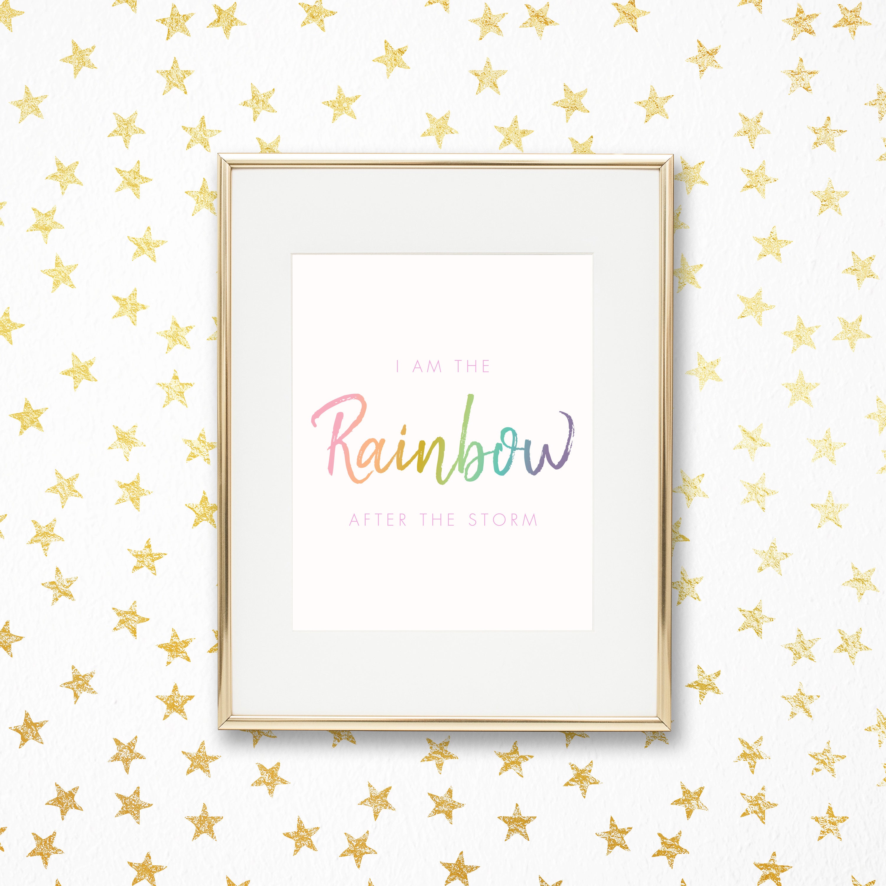 I Am the Rainbow After the Storm Nursery Art Print - Printable Pastel ...