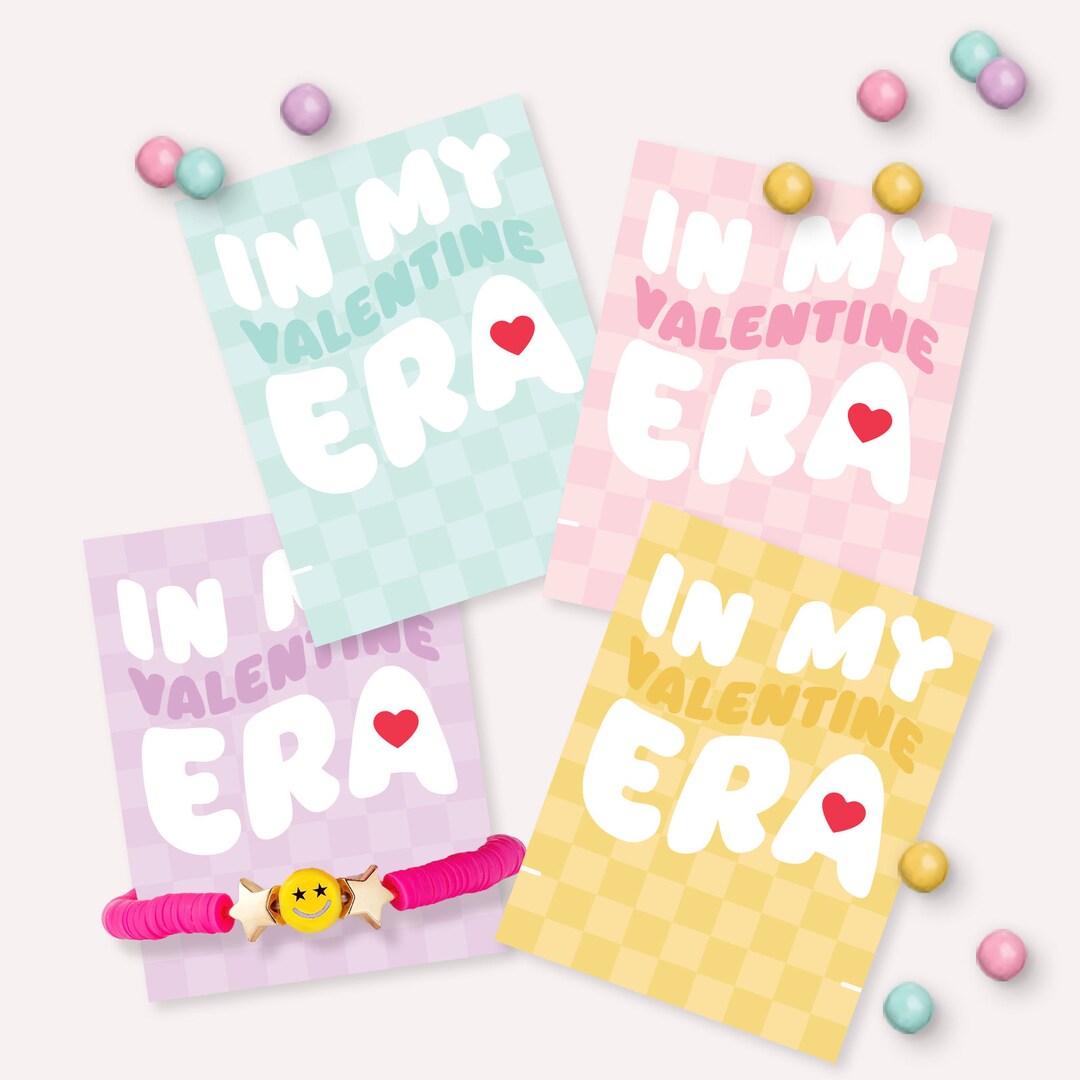 Valentine Era Cards - Printable Girls Friendship Bracelet School ...
